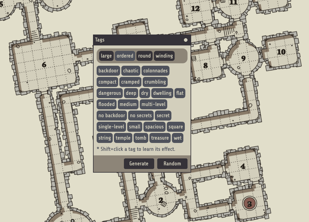 ProcGen Tools for Dungeon Generation